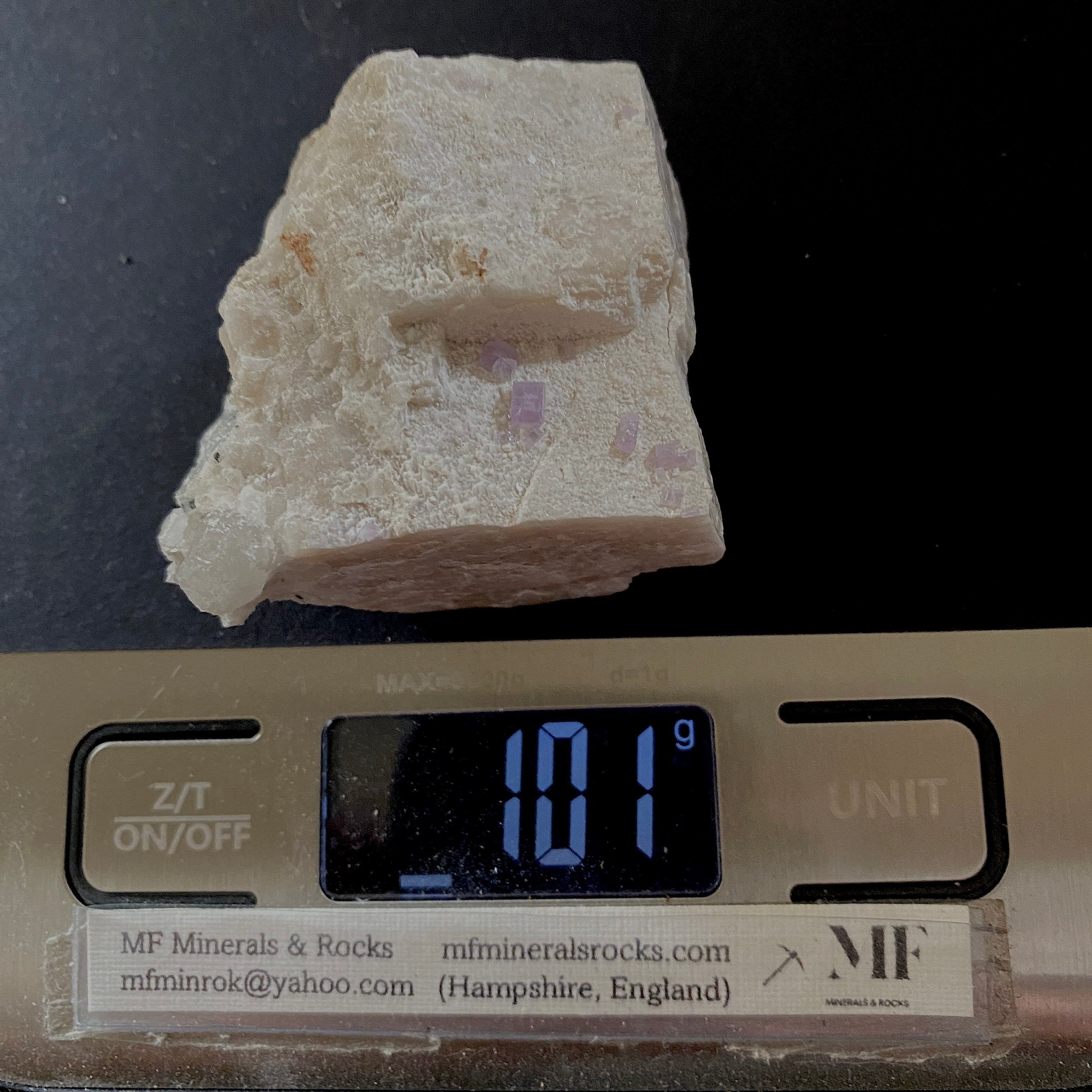 SPODUMENE [KUNZITE] CRYSTALS ON ALBITE FELDSPAR - ALINGAR PEGMATITES ...