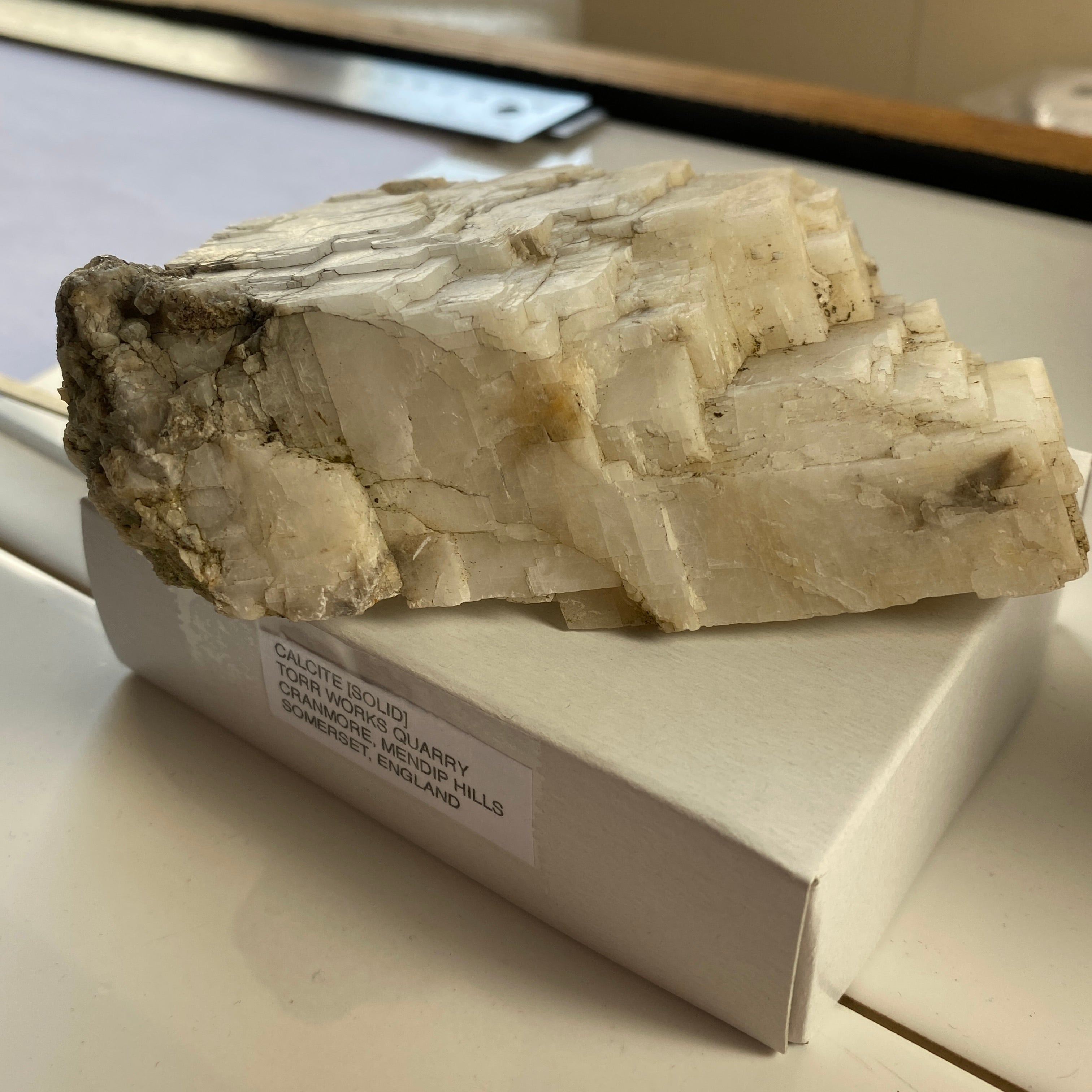 CALCITE [SOLID] - TORR WORKS QUARRY, CRANMORE, SOMERSET. 330g MF2086 ...