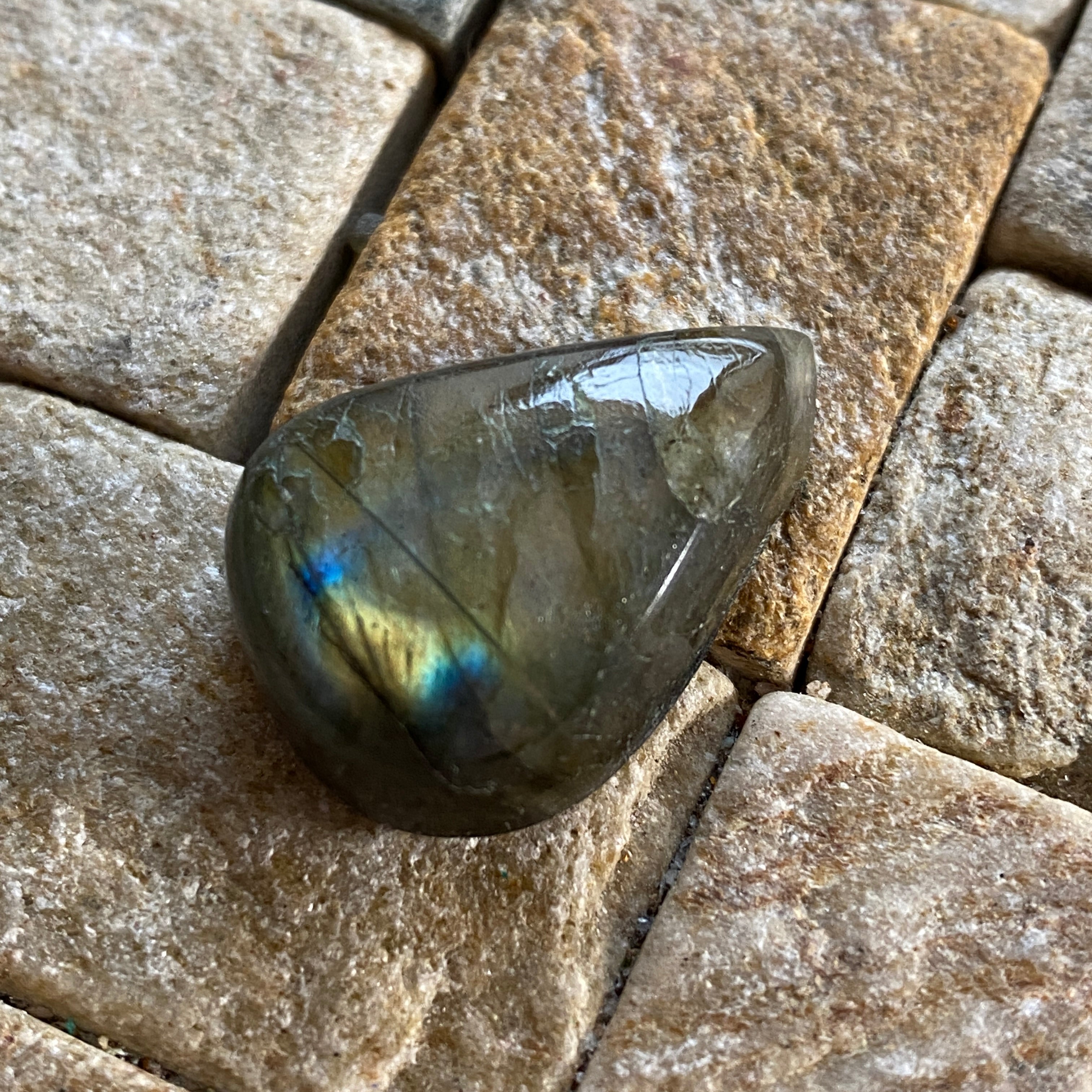 LABRADORITE [GEMSTONE - PLAGIOCLASE FELDSPAR] - NEWFOUNDLAND 28Ct MFG8 ...